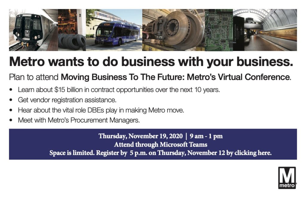 Washington Metropolitan Area Transit Authority (WMATA) Moving Business ...