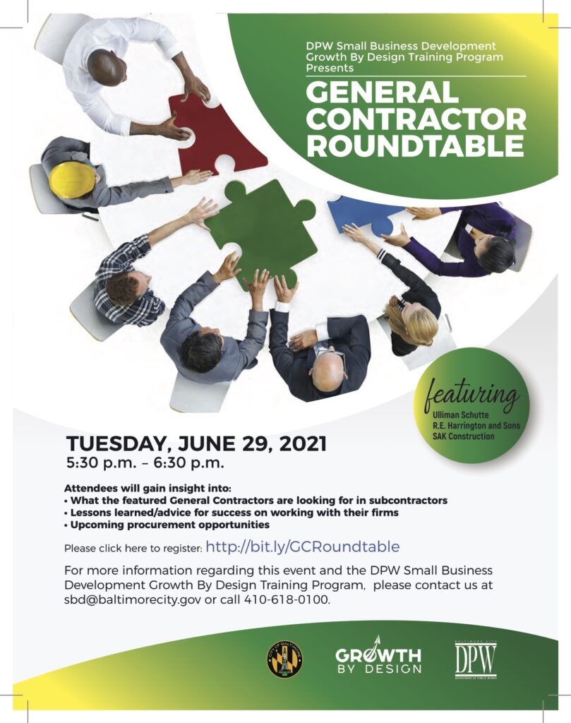 DPW Small Business Development Growth By Design Training Program ...